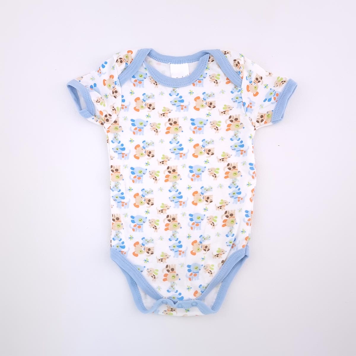 0-3M Unisex White With Puppies Onesie - Jolly Tots – Jolly Monsters